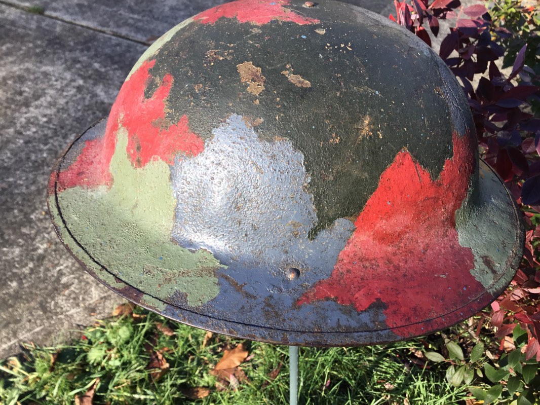 WW1 camouflage painted 643rd Aero Squadron helmet - M1917 & M1917A1 ...