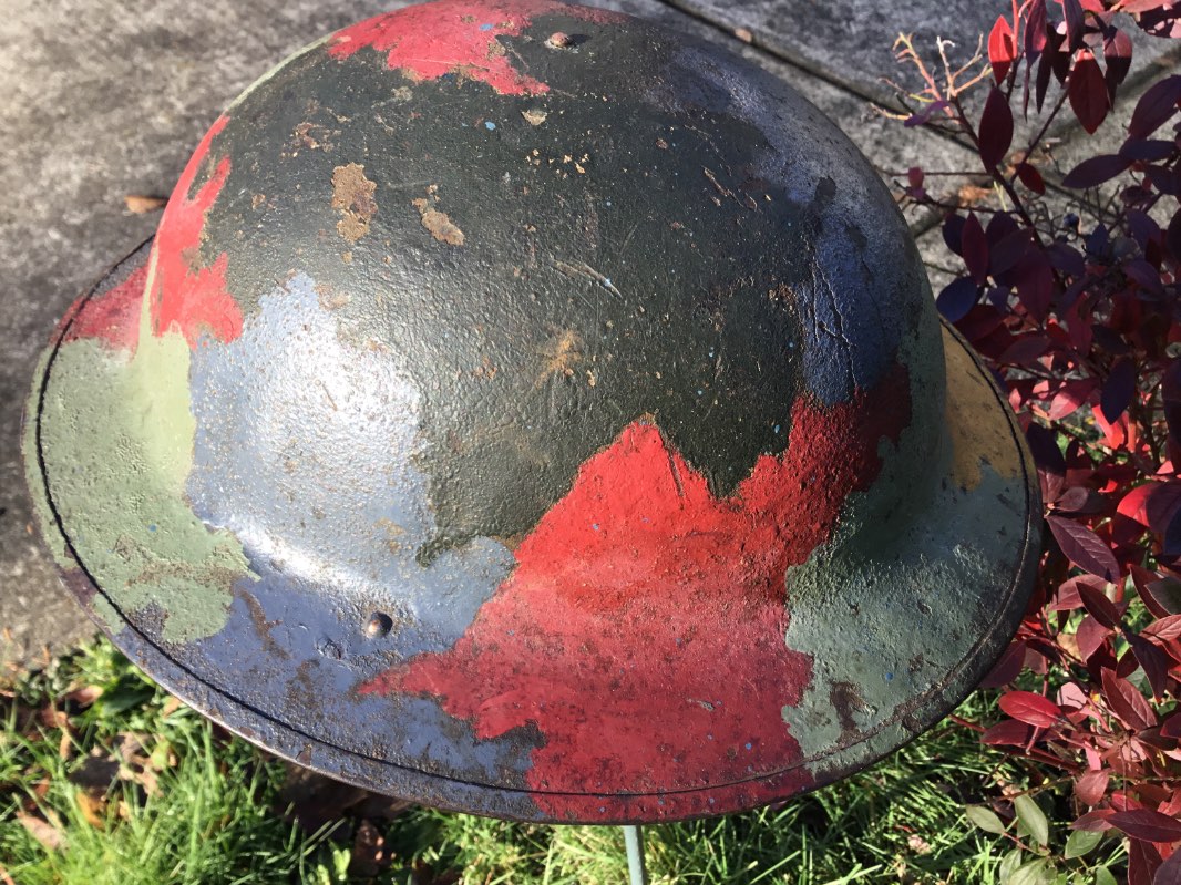WW1 camouflage painted 643rd Aero Squadron helmet - M1917 & M1917A1 ...