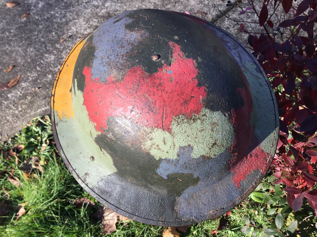 WW1 camouflage painted 643rd Aero Squadron helmet - M1917 & M1917A1 ...