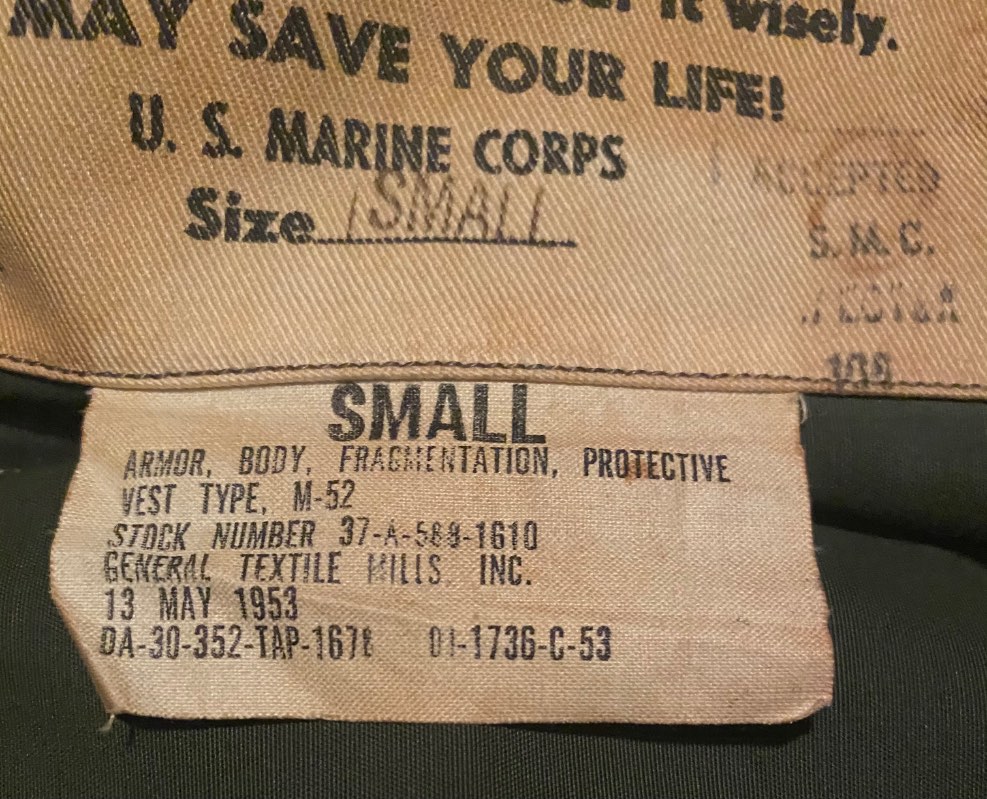 USMC M52 Vest - BODY ARMOR - U.S. Militaria Forum