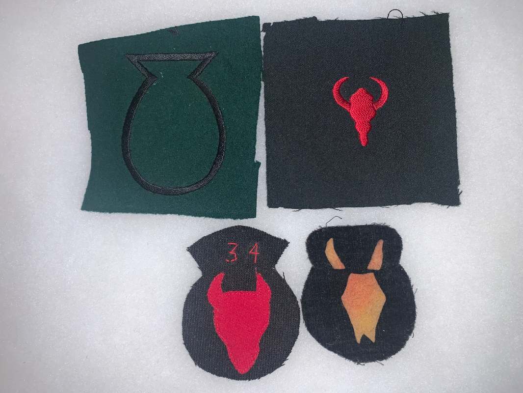 A years worth of 34th Division patches, and I didn't get them all ...