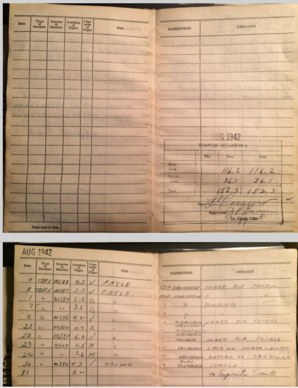 WWII NAVAL AVIATOR FLIGHT LOGBOOKS - Page 5 - EPHEMERA, PHOTOGRAPHS ...