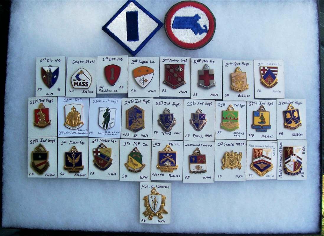 Massachusetts State Guard - DISTINCTIVE UNIT INSIGNIA / UNIT CRESTS - U ...