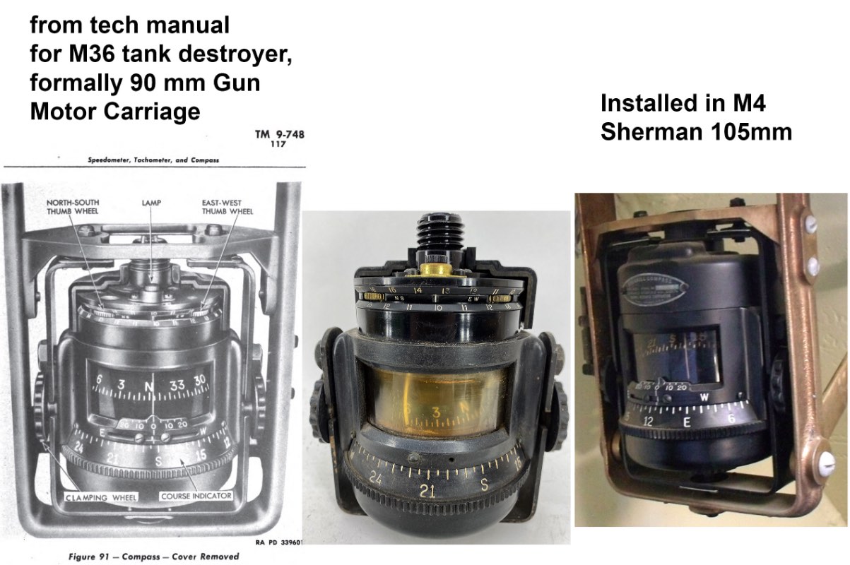Compass for M4 Sherman & M36 Tank Destroyer - MILITARY VEHICLES - U.S ...