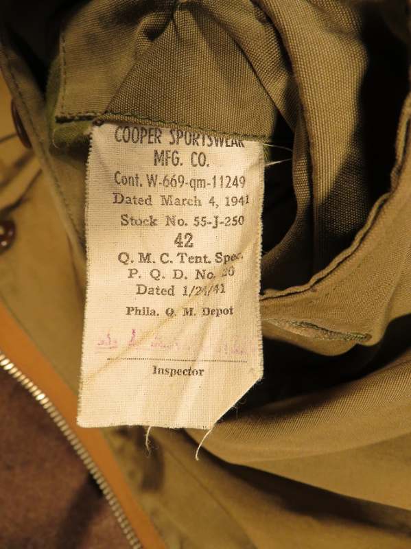 Jacket, Field, Olive Drab ( aka "Parsons Jacket) - UNIFORMS - U.S ...