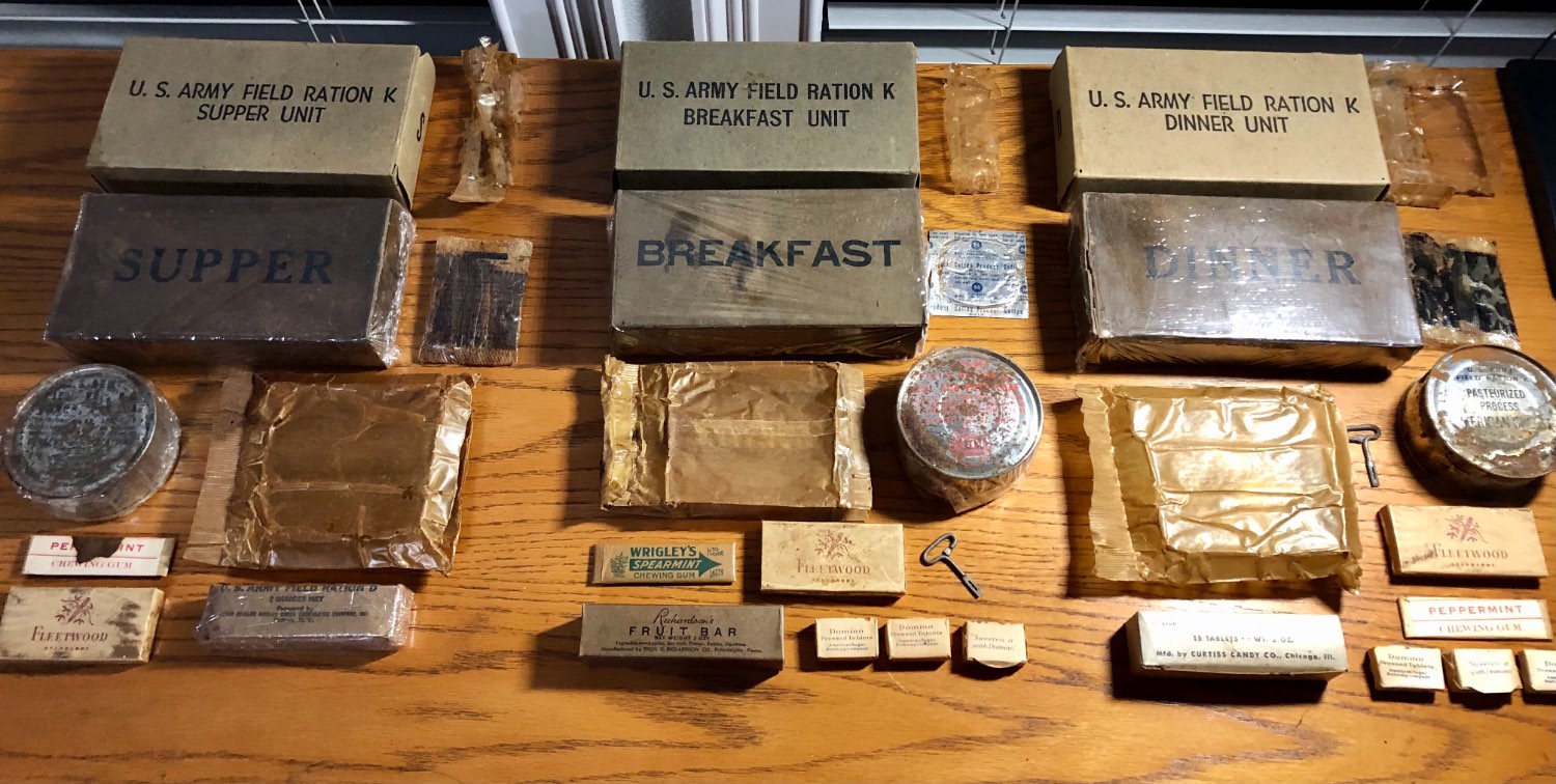 Got brave and opened my sets of K Rations - BASE/BIVOUAC/CAMP/DEPOT ...