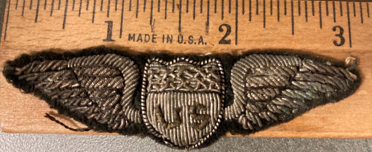 WWI wings supplemental posts -- Another (?) French made bullion wing ...