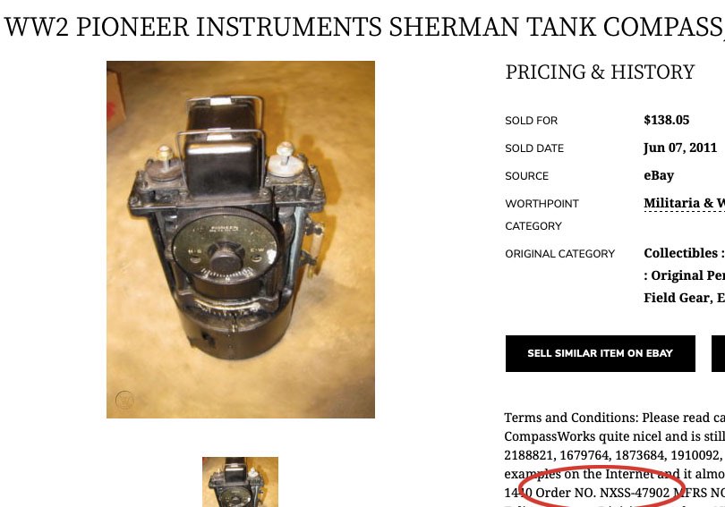 Compass for M4 Sherman & M36 Tank Destroyer - MILITARY VEHICLES - U.S ...