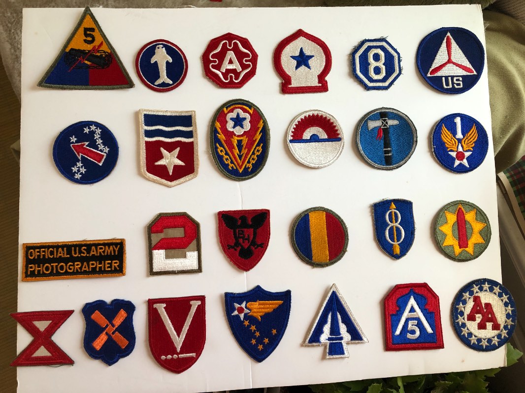 Group of WWII patches, help with ID’ing any post war variations - ARMY ...