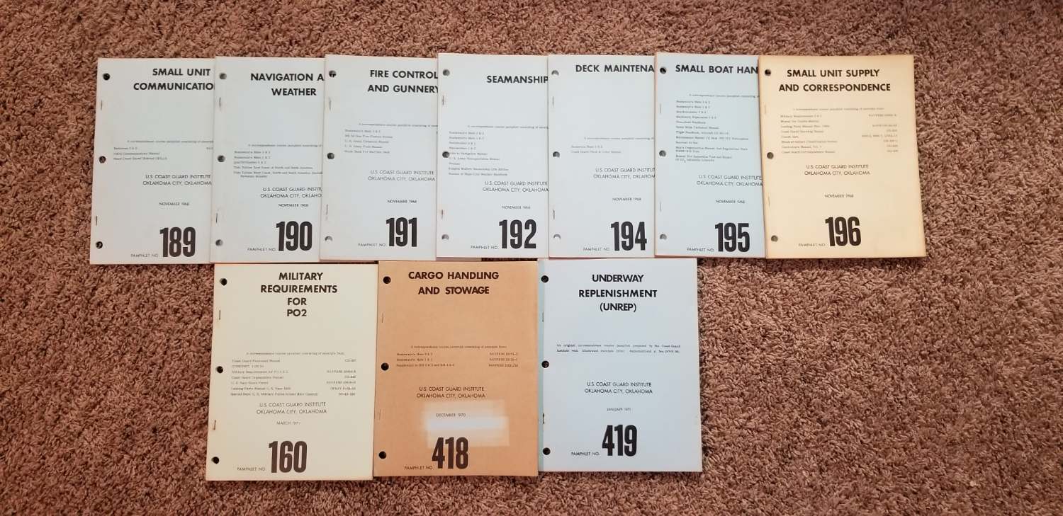 USCG VIETNAM WAR BM2 TRAINING MANUALS - NEW MEMBER INTRODUCTIONS - U.S ...