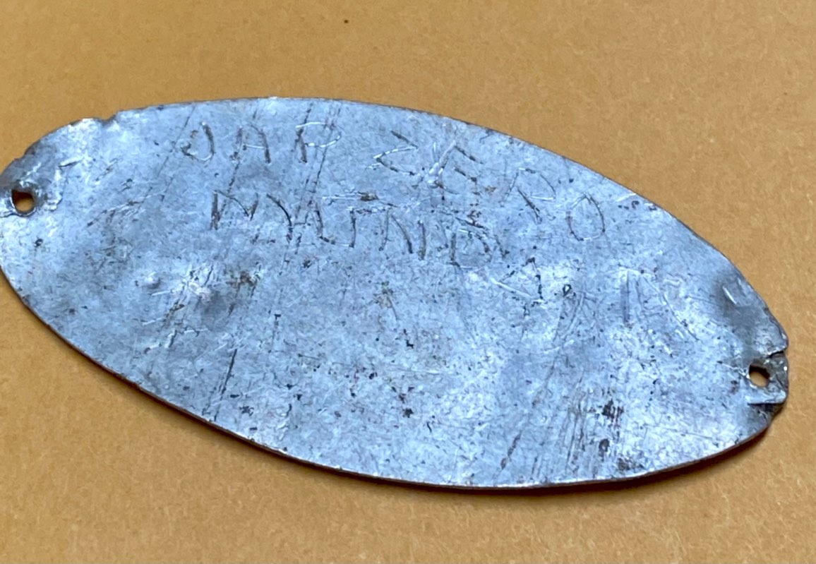 WWII Japanese Zero Aircraft Part Data Plate - Munda - SPOILS OF WAR - U ...