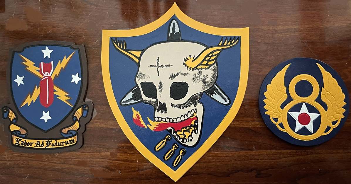 Leather patch set I made, 452nd Bomb Group,730th Sqd & 8th AF ...