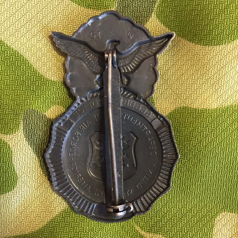US Air Force Security Police Badge with Leather Hanger - BADGES, AWARDS ...