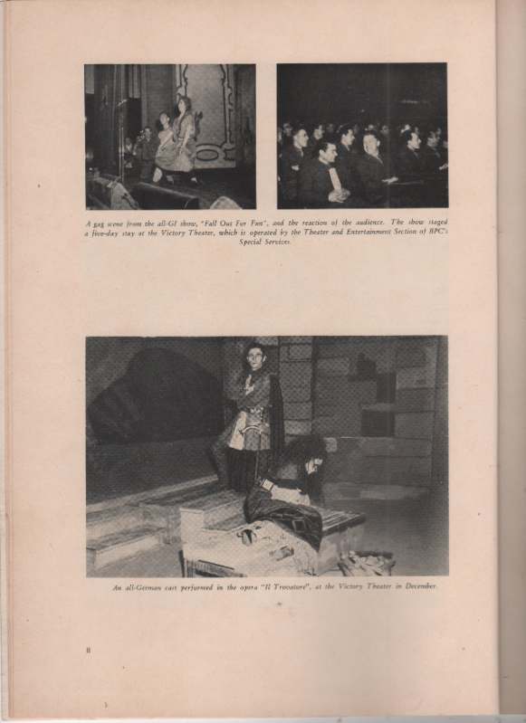 BREMEN PORT COMMAND "GI PARADISE" 1946 COMZ ADSEC - EPHEMERA ...