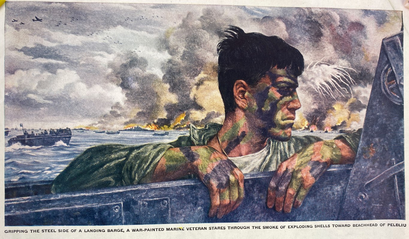 PELELIU combat art by Tom Lea from June 1945 Life Magazine - EPHEMERA ...