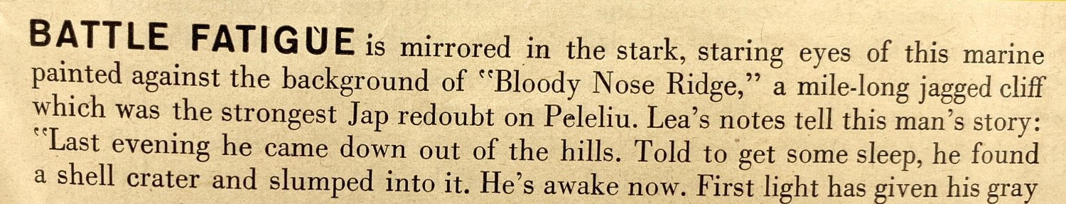 PELELIU combat art by Tom Lea from June 1945 Life Magazine - EPHEMERA ...