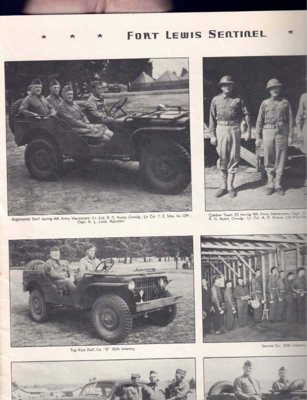 Selection of Jeep photos from "Ft. Lewis Sentinel" Magazine, Mid 1941 ...