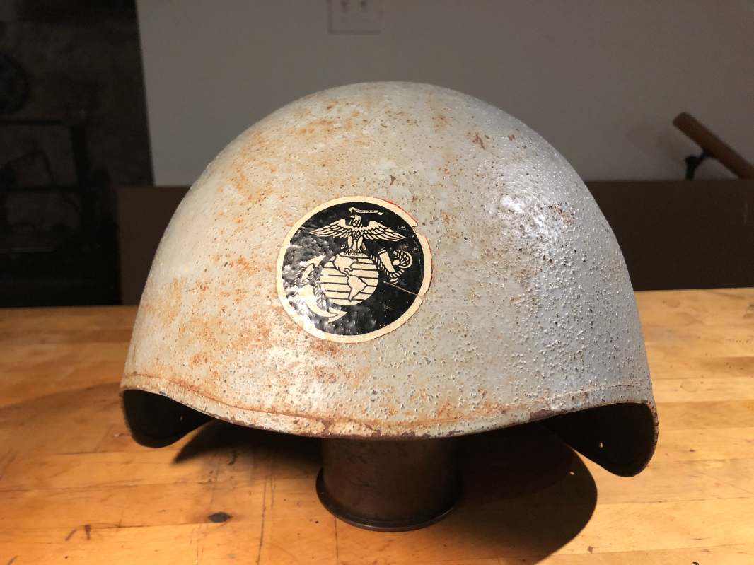 USN MkII Talker Helmet with USMC Seal and Reflective Triangles; For ...