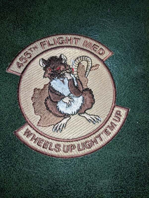 USAF patch 455 Flight Med Motto WHEELS UP LIGHT'EM UP - CAN YOU ...