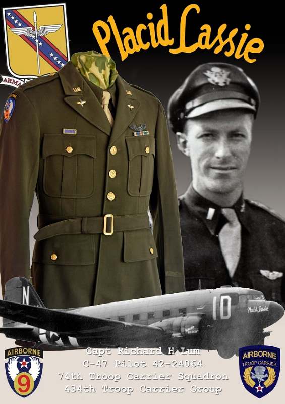 1st Lt Richard H Lum, D-Day C-47 pilot from the 74th Troop Carrier ...