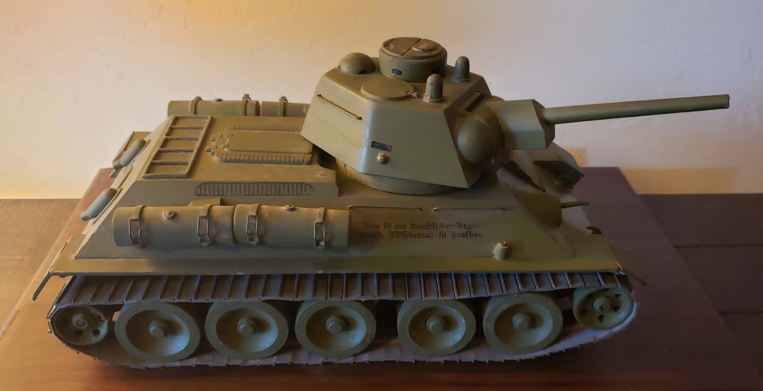 Wood German tank recognition models sent home, 55th Arm. Inf Bn ...