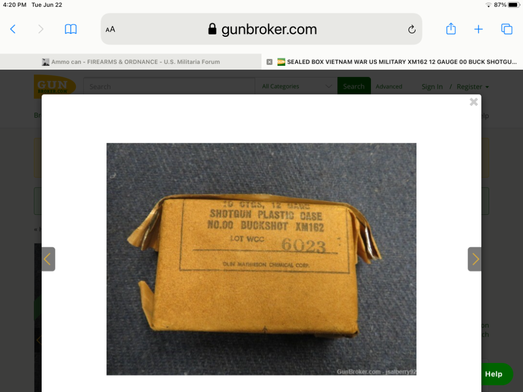 Ammo can 12 Ga. XM162? - FIREARMS - U.S. Militaria Forum