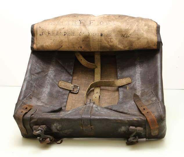 Confederate Imported English Knapsack Captured at Vicksburg by the 42nd ...