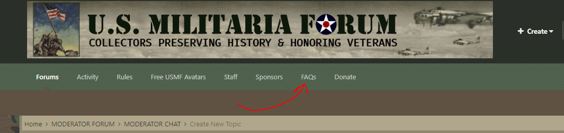 New FAQs Page - FORUM ANNOUNCEMENTS - U.S. Militaria Forum