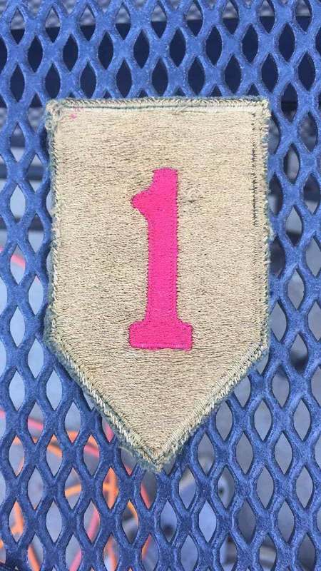 Rare Theater Made WW 2 US Army 1st Infantry Division Black Back Type ...