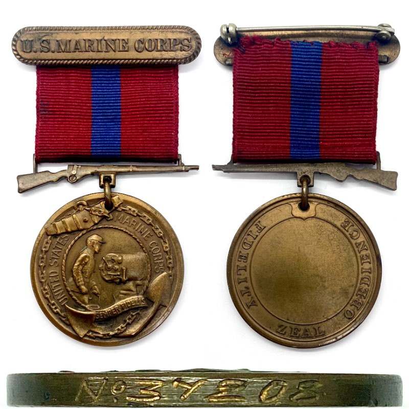 Interesting hand engraved USMC Good Conduct Medal - MEDALS ...