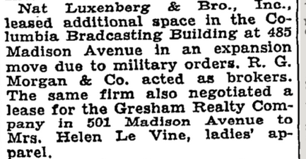 Luxenberg of NY, NY: company history - WING MANUFACTURERS: PATTERNS ...