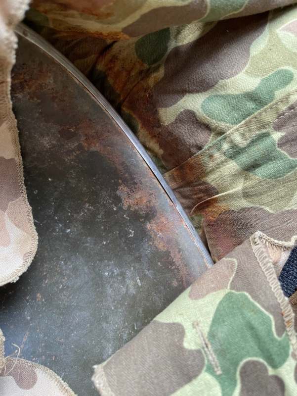 WW2 USMC Shore party helmet - what a theatre used helmet should look ...