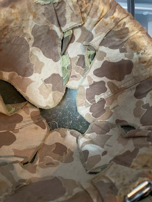 WW2 USMC Shore party helmet - what a theatre used helmet should look ...