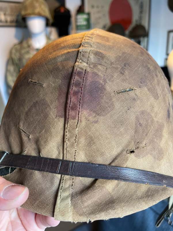 WW2 USMC Shore party helmet - what a theatre used helmet should look ...