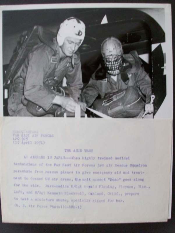 USAF 3d Air Rescue Squadron Mascot Photo 1951 - EPHEMERA, PHOTOGRAPHS ...