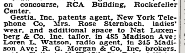 Luxenberg of NY, NY: company history - WING MANUFACTURERS: PATTERNS ...