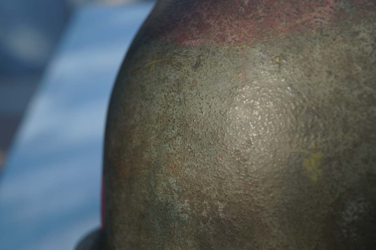 WW2 USMC Shore party helmet - what a theatre used helmet should look ...
