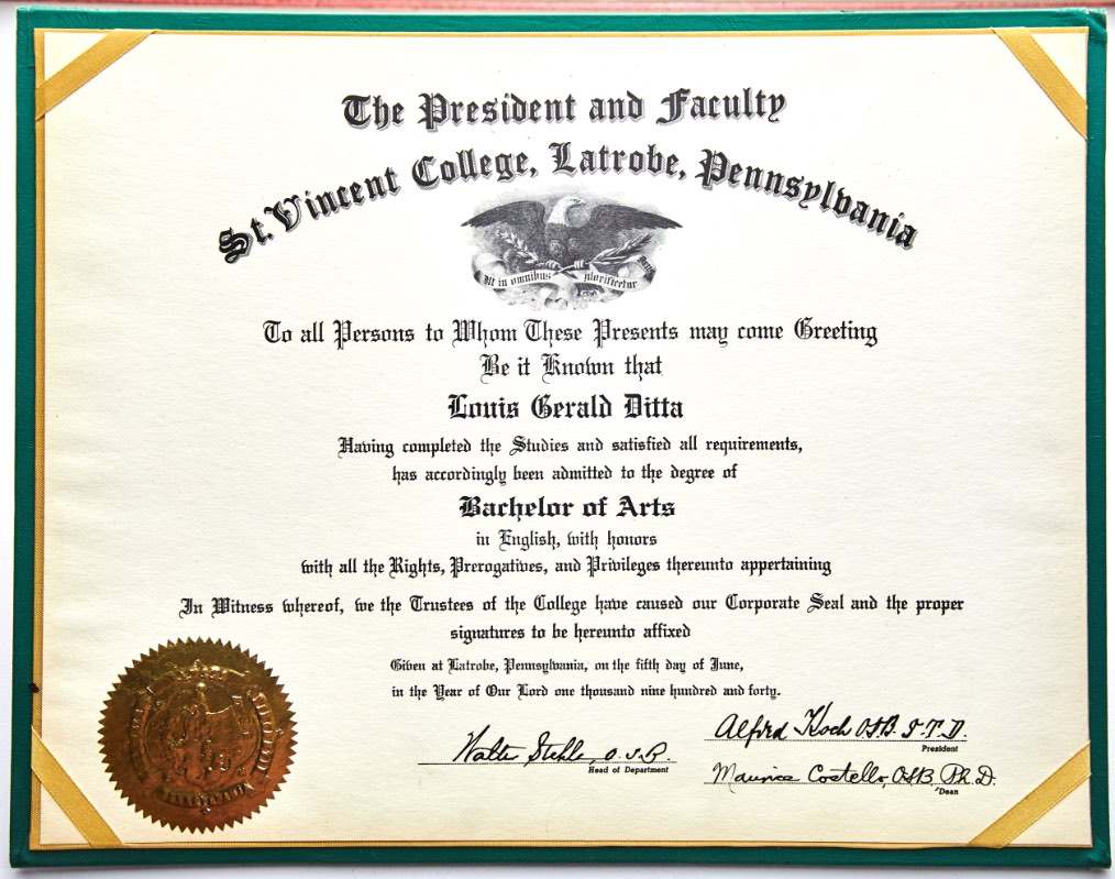 Col. Ditta: Path to college and a USMC commission - EPHEMERA ...