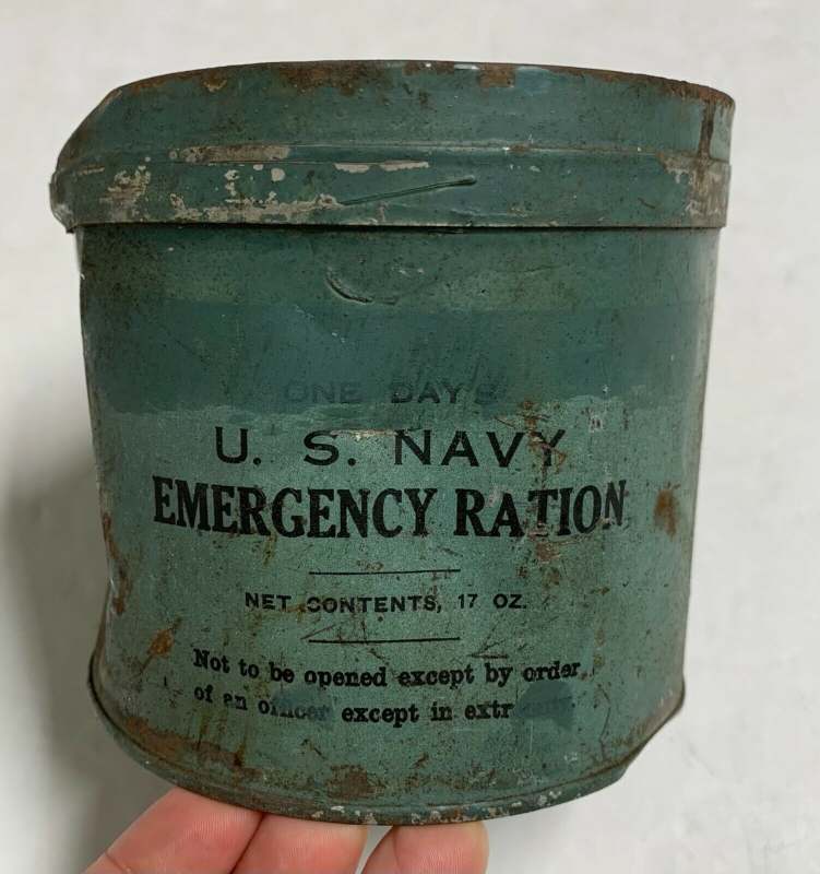 1917 U.S. Navy EMERGENCY RATION of Canned Bread on EBAY Sept 04, 2021 ...