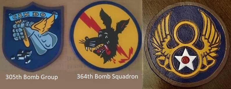 Leather patches 305th Bomb Group,364th Squadron & 8th AAF I made for ...
