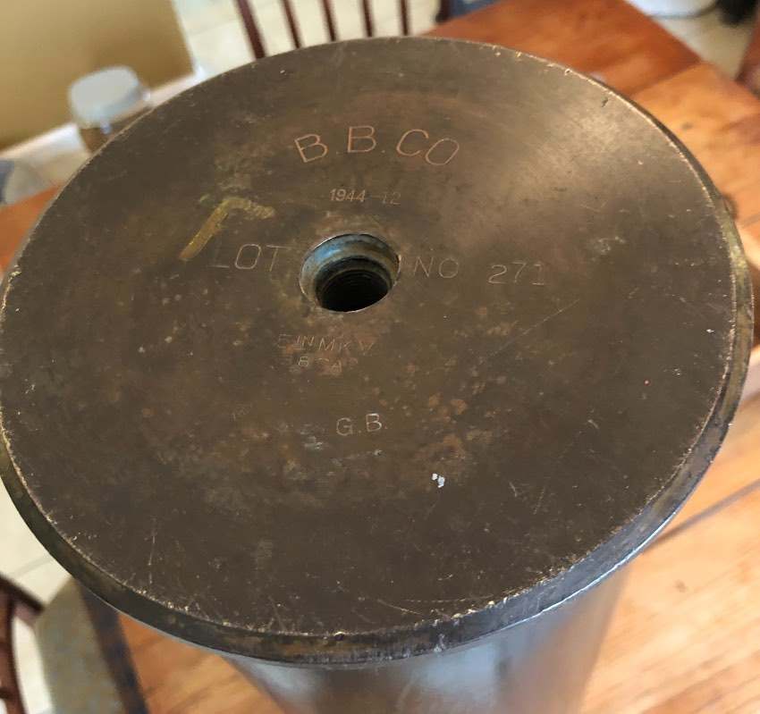 Brass 5” 38 cal USN shell case - ORDNANCE - U.S. Militaria Forum