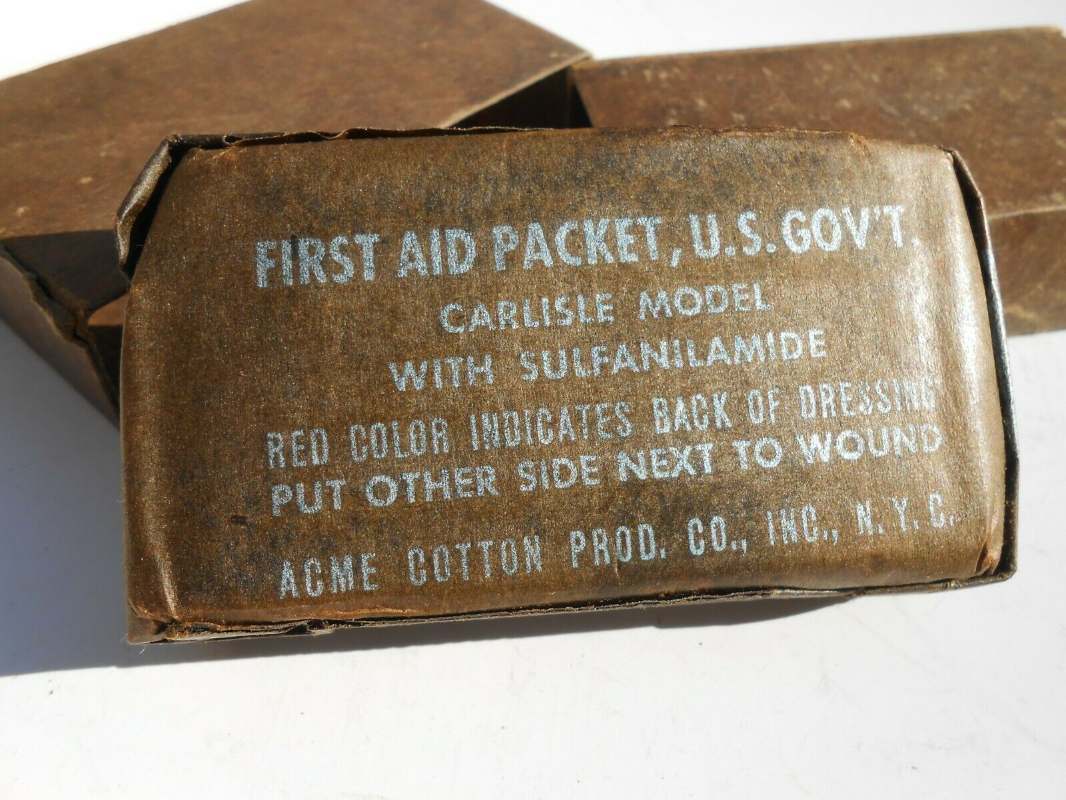 First-Aid Packet Carlisle Model “Carlisle bandage” a different angle ...
