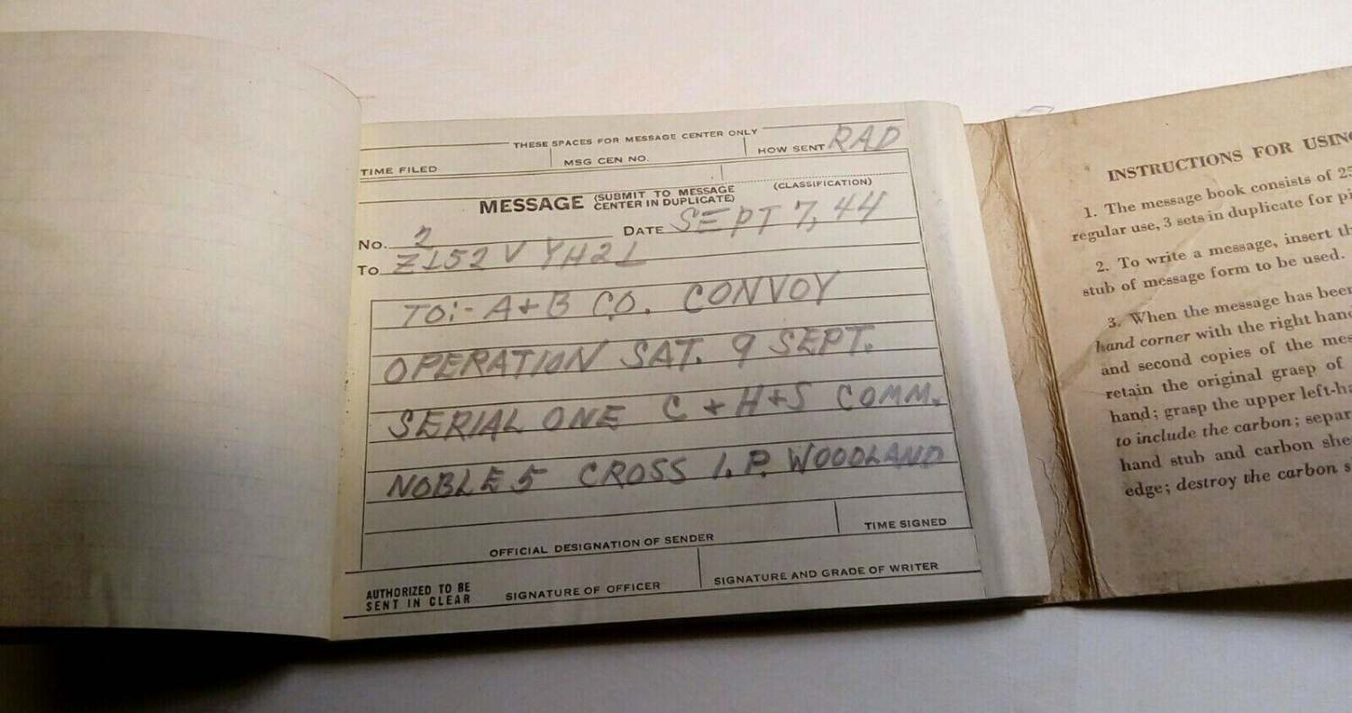 U.S. Army Signal Corps Message Record Log from WW2 - EPHEMERA ...