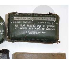 First-Aid Packet Carlisle Model “Carlisle bandage” a different angle ...