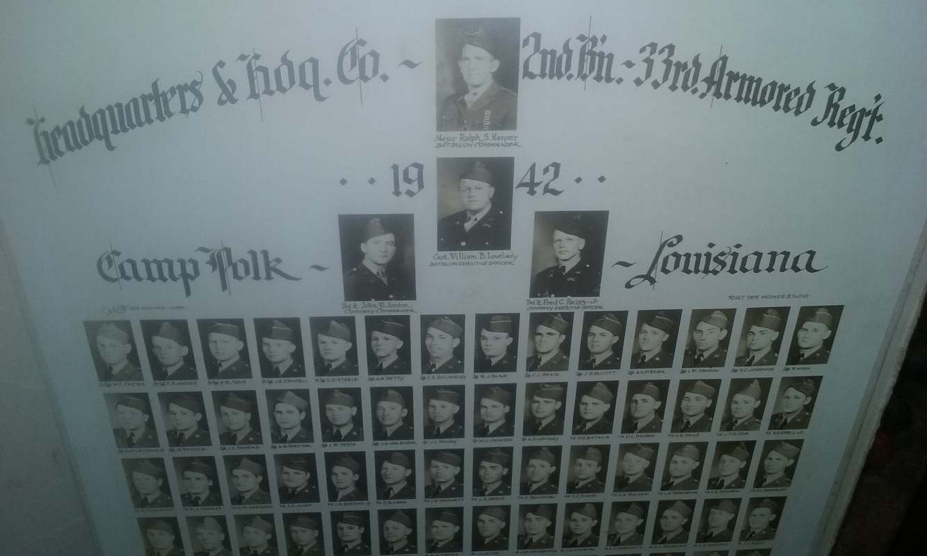 Hq. & Hq. Co. 2nd. Bn. 33rd. Armored Regt. Group Photo 1942 - EPHEMERA ...