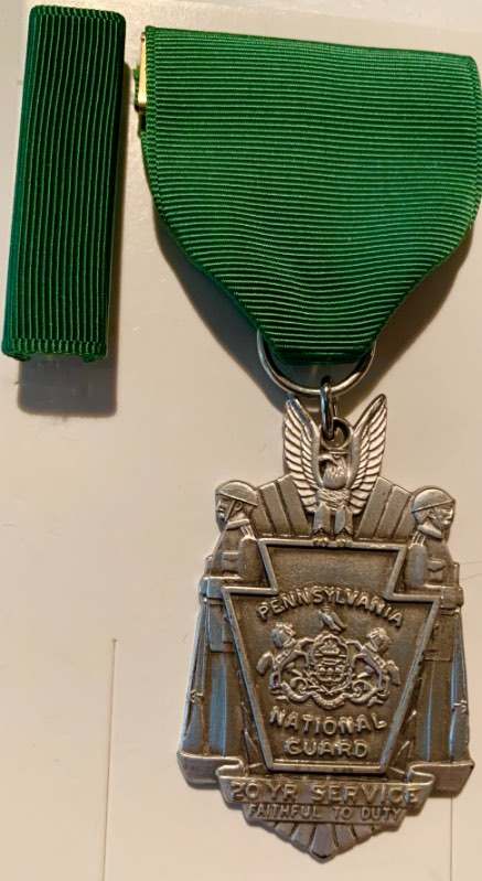 Pennsylvania 20 Year Service Medal - NATIONAL GUARD & COMMEMORATIVE ...