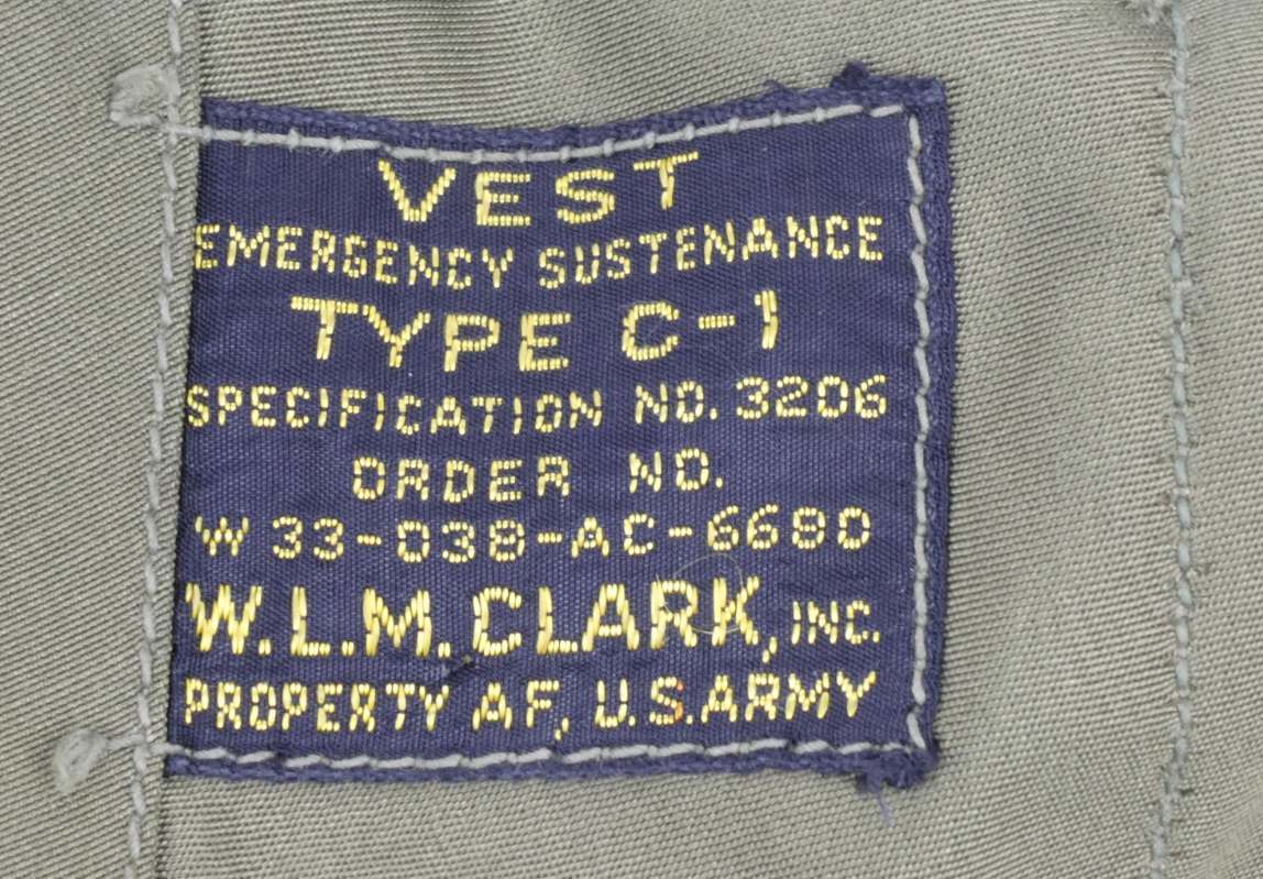 Modified C-1 Emergency Sustenance Vest with ERDL Pocket - SURVIVAL GEAR ...