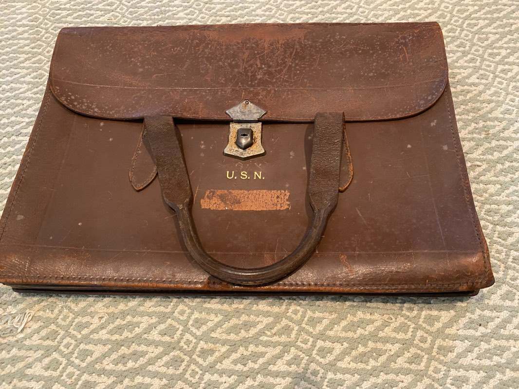 Navy Officer leather tote bag - NAVAL & SEA SERVICE UNIFORMS - U.S ...
