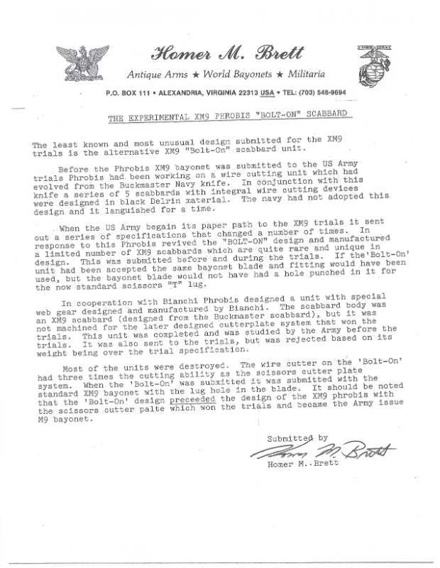 XM9 Trials Bayonets; Phrobis, Royal Ordnance, S-Tron, Imperial, Marto ...