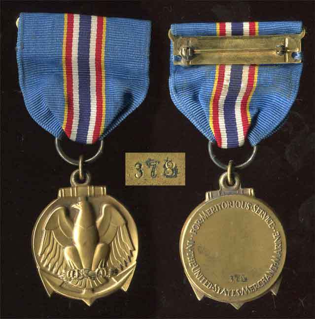 Captain Raymond J. Schambers, Merchant Marine Meritorious Service Medal ...